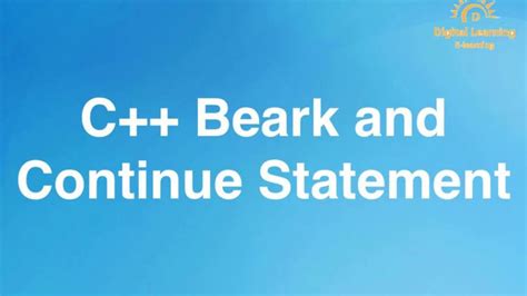 15 C Break And Continue Statement Android Application Development