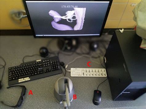 Vr Temporal Bone Surgery Simulator A 3d Glasses B Haptic Device C