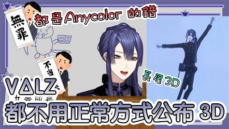 【彩虹社中文字幕】vΔlz都以不正常的方式公布3d【長尾景】 Youtube