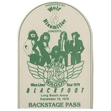 Reo Speedwagon 1979 Nine Lives Concert Tour W Blackfoot Vintage