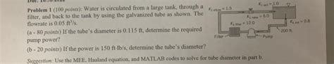 Solved Problem 1 100 Points Water Is Circulated From A