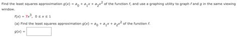 Answered Find The Least Squares Approximation… Bartleby