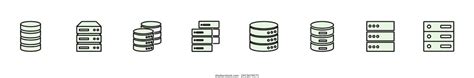 Database Icon Set Database Vector Icon Stock Vector Royalty Free