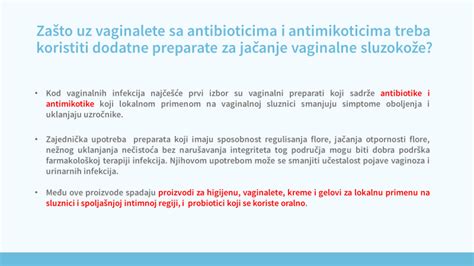 Interna Edukacija Vaginalete Sa Antimikoticima I Antibioticima