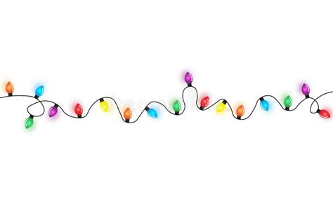 christmas lights string isolated on white background vector stock