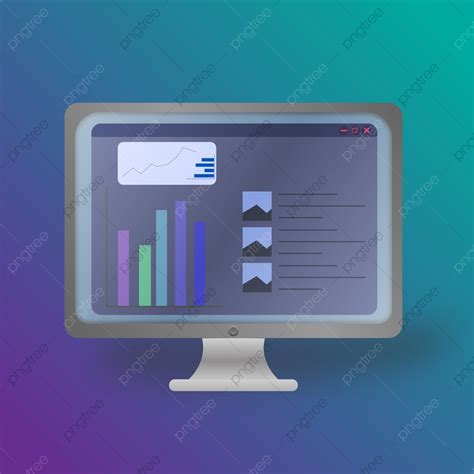 Analytics Illustration Vector Design Images Desktop Computer Analytics Illustration Relastic