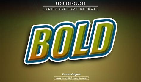 Premium PSD Psd Bold Editable Text Effect Style 3d