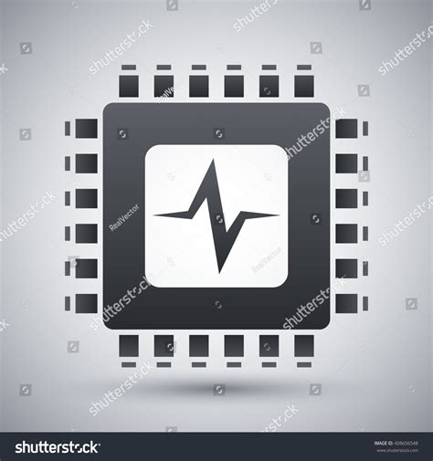 Vector Cpu Processor Test Icon Cpu Stock Vector Royalty Free 408656548 Shutterstock
