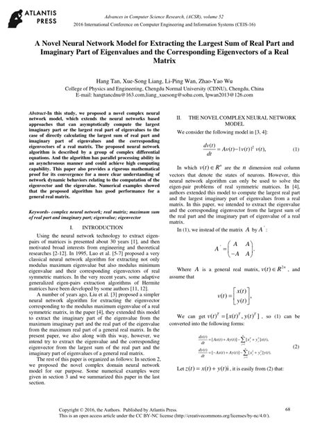 Pdf A Novel Neural Network Model For Extracting The Largest Sum Of Real Part And Imaginary