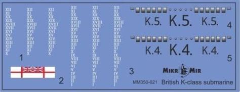 British K Class Submarine 1350 Micro Mir 350 021 Yaxa Guatemala