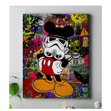 Quadro DecoraÇÃo Mickey Mouse Canvas Shopee Brasil