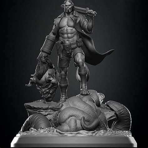 Hellboy 3d Model Ready To Print 3d Model 3d Printable Cgtrader