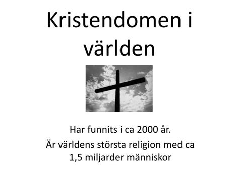 PPT Kristendomen i världen PowerPoint Presentation free download