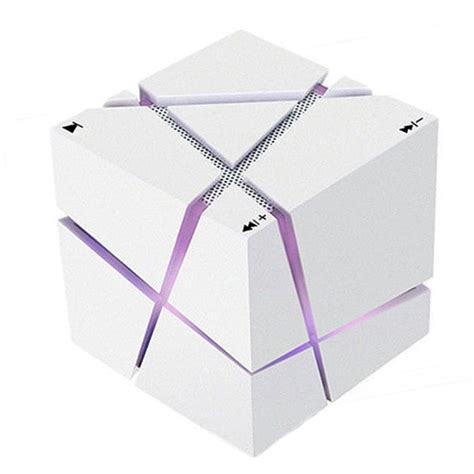 Qone Cube Ai Smart Voice Controlled Bluetooth Speaker Rgb Light Mini W