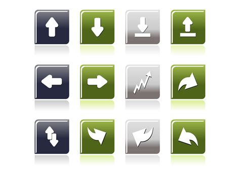 Button Icon Set Vector Art At Vecteezy