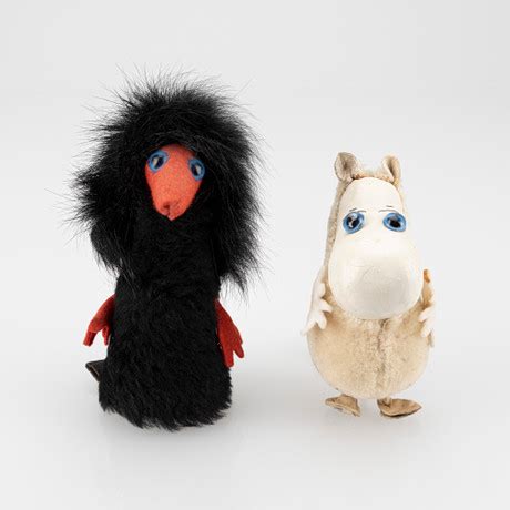 ATELIER FAUNI TVÅ FIGURER Mumin och Torvinokka Hornnäbb Atelier