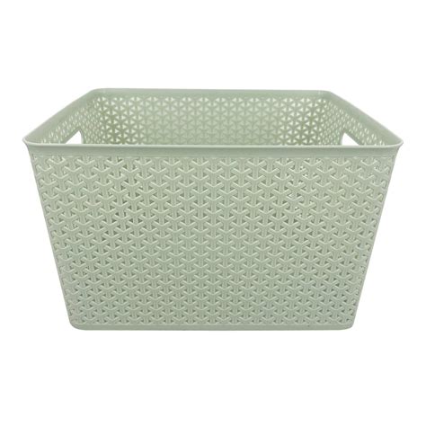 Y Weave Mint Storage Basket Medium