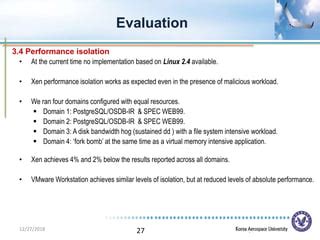 Xen And The Art Of Virtualization PPTX