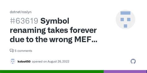 Symbol Renaming Takes Forever Due To The Wrong Mef Import Of Itooltippresenterfactory · Issue