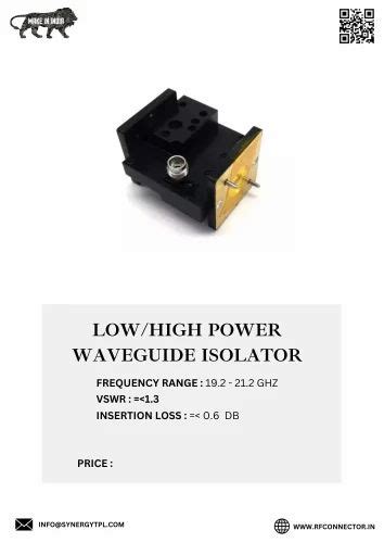Low And High Power Waveguide Isolator At ₹ 25000 Piece Waveguide