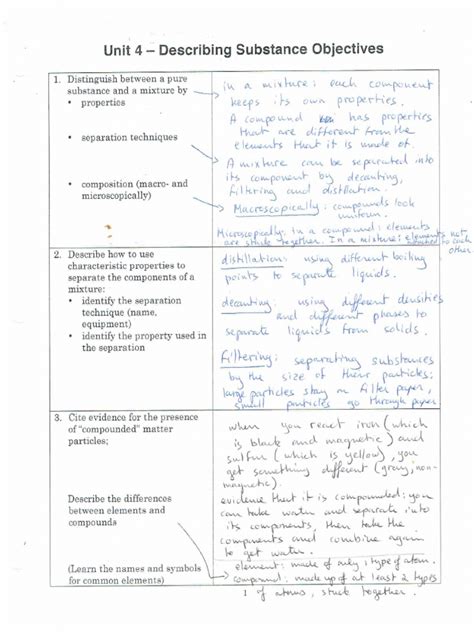 Unit 4 Objectives Pdf