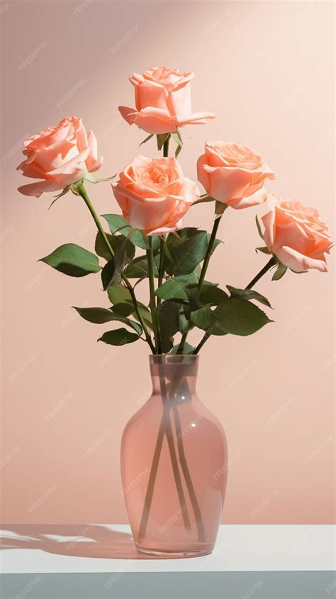 꽃병에 아름 다운 개화 장미 무료 사진