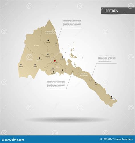 Stylized Eritrea Map Vector Illustration Stock Vector Illustration