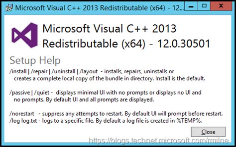 Exchange Visual C Runtime Reminder 250 Hello
