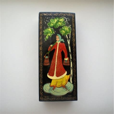 Vintage Russian Soviet Palekh Paleh Papier Mache Lacq… - Gem