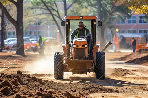 Premium Photo Grader Grading A Surface For A New University Campus Best Grader Picture