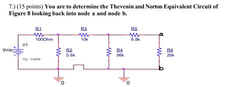 Solved Points You Are To Determine The Thevenin Chegg