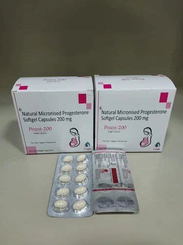 Natural Micronised Progesterone 200mg Packaging Type Box Packaging
