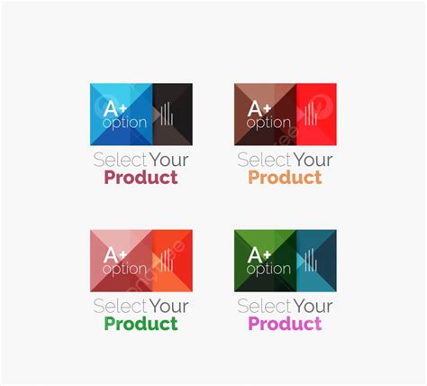 Navigation Interface Vector Hd Images Set Of Abstract Square Interface Menu Navigation Button