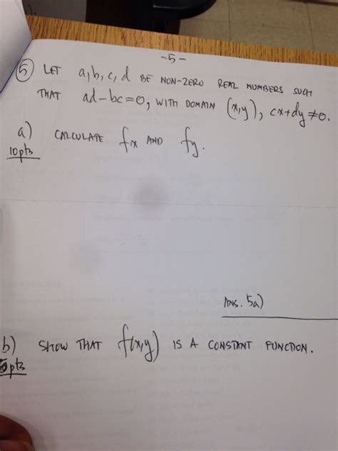 5 let a b c d be non zero real numbers such that