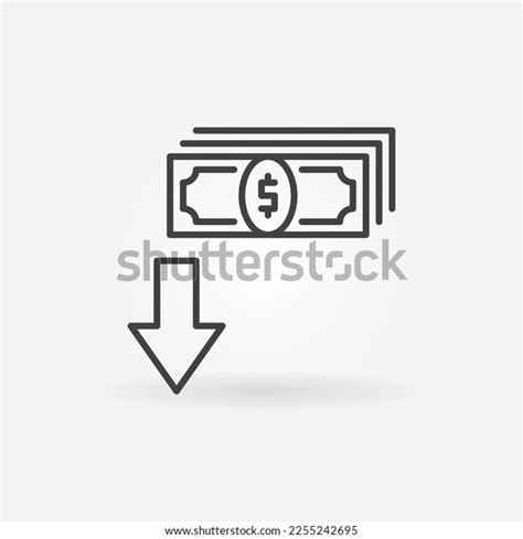 Cash Devaluation Vector Currency Value Lowering Stock Vector Royalty Free 2255242695