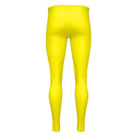 Mens Compression Tights Yellow Blackchrome