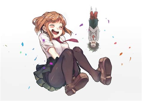 Ochako Drops Deku On His Head My Hero Academia Know Your Meme