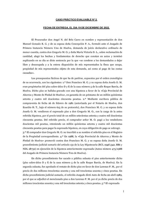 Caso Práctico Evaluable Nº 2 1 Caso PrÁctico Evaluable Nº 2 Fecha De