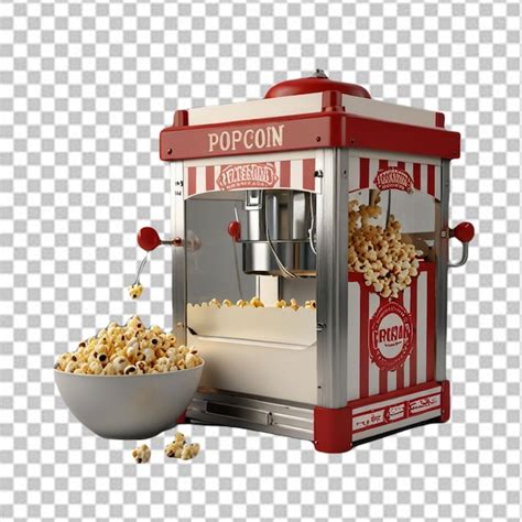 Nostalgia Popcorn Maker On White Background Premium Ai Generated Psd