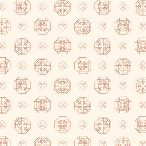 평면 디자인 한국 패턴 프리미엄 벡터