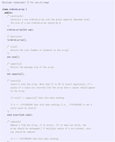 Include For Out Of Range Class Ordered Array Chegg