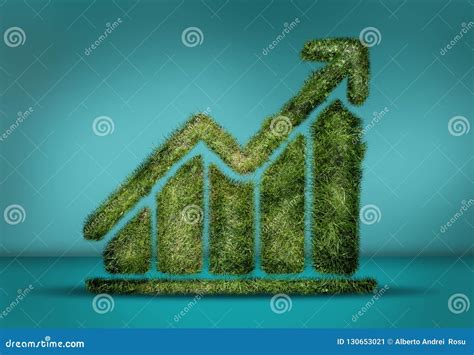 Graph Made Of Grass On A Field Stock Illustration Illustration Of