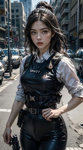 Premium Photo A Beautiful Girl Wearing An Army Uniform