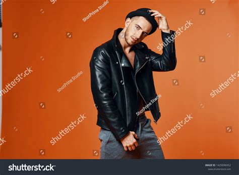 Sexy Man Leather Jacket On Naked Stock Photo Shutterstock
