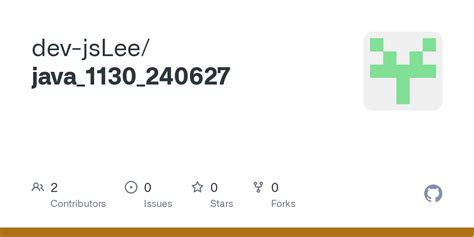 GitHub Dev JsLee Java 1130 240627