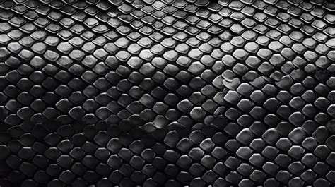Black Python Skin Texture Seamless Pattern On White Background With A
