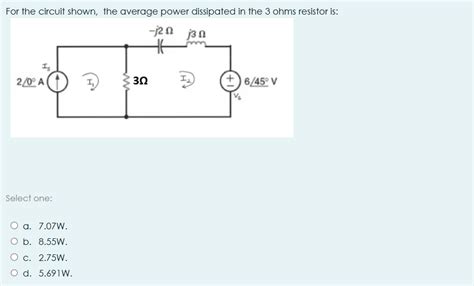 For The Circuit Shown The Average Power StudyX