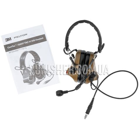 Активна гарнітура M Peltor ComTac VI NIB Headset Coyote Brown купити з доставкою по Україні