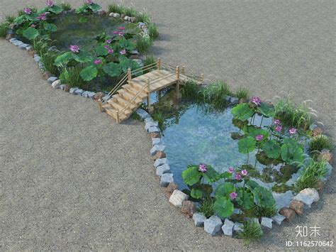中式景观水池3d模型下载【id1162570642】知末3d模型网
