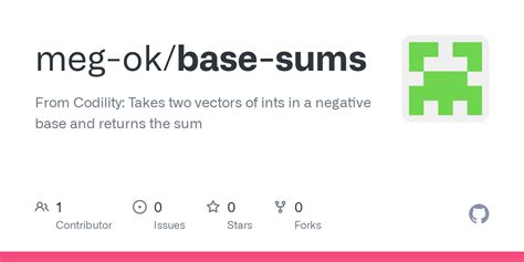 Github Meg Okbase Sums From Codility Takes Two Vectors Of Ints In